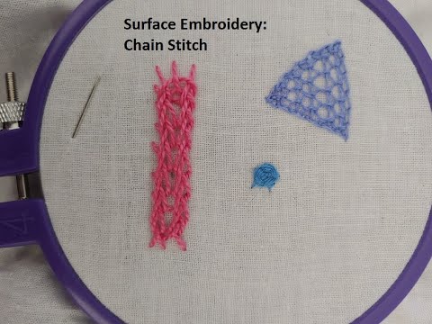 Surface Embroidery for Garments, Part 1: Chain and Reverse Chain Stitch ...