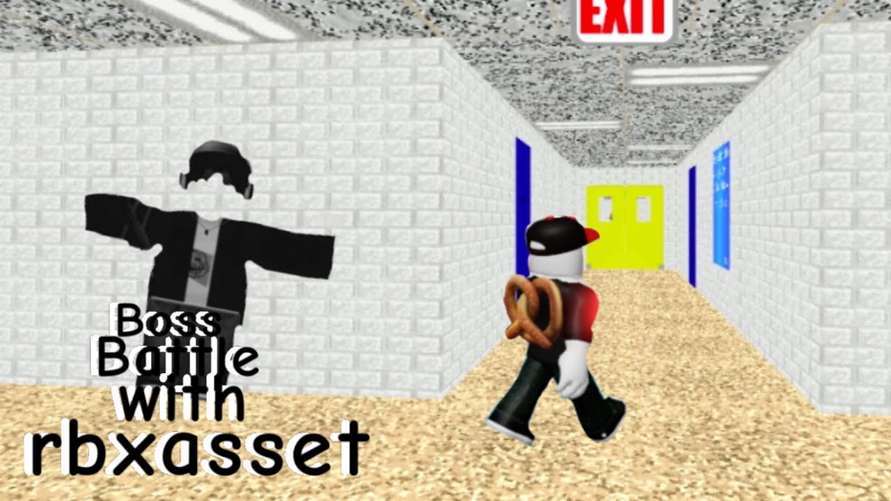 Boss Battle With rbxasset | Baldis Basics Null Boss Game - YouTube