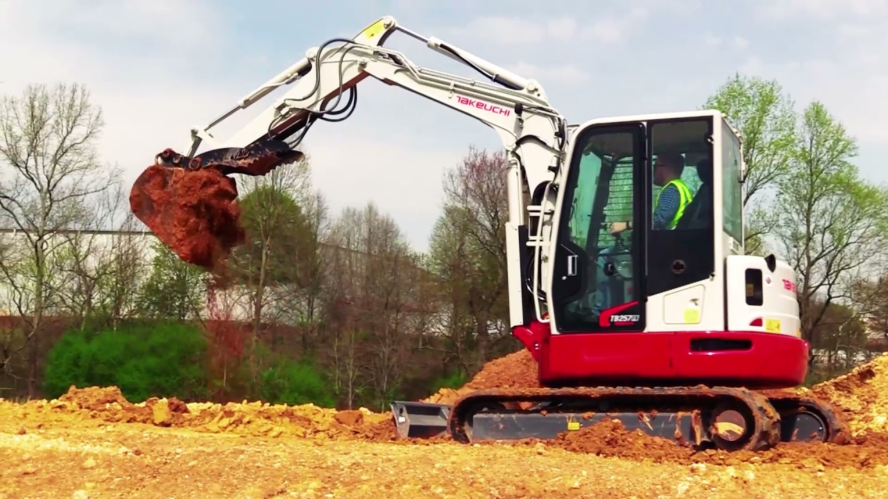 Takeuchi Australia Excavator TB257FR Highlights - YouTube