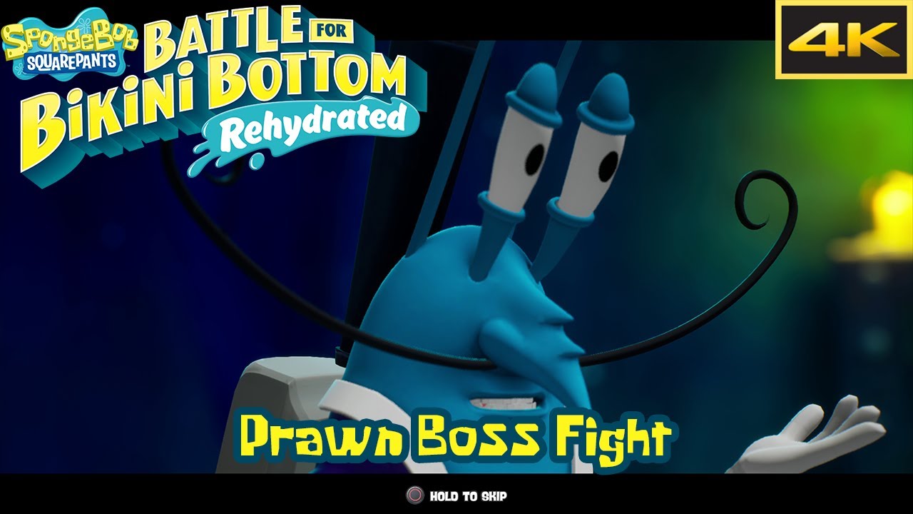 Mermalair - Prawn Boss Fight - NO COMMENTARY - Battle for Bikini Bottom Rehydrated [4k] - YouTube