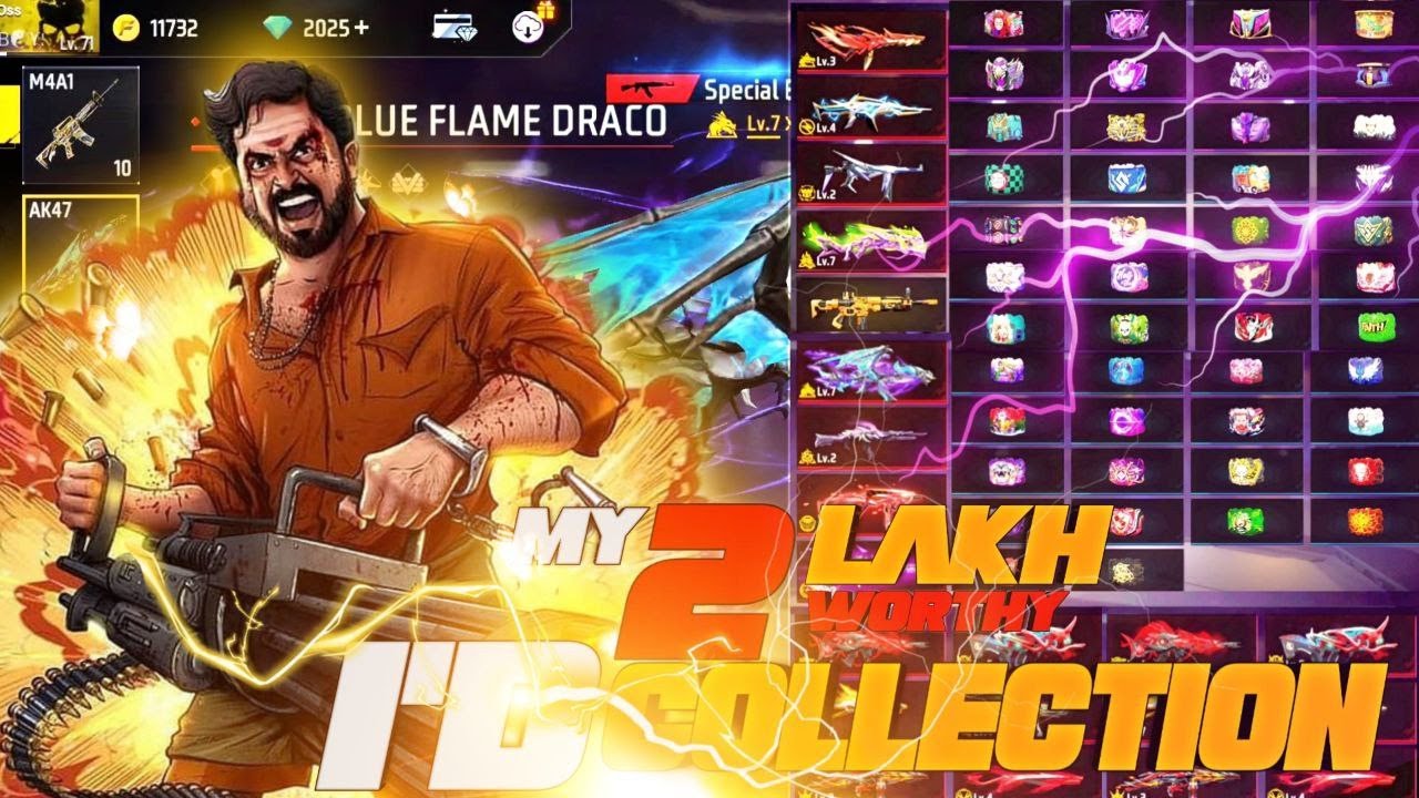 😍My 4yrd old FF😈Account Collection(Weapon) Part 2🔥#gaminggansterak # ...