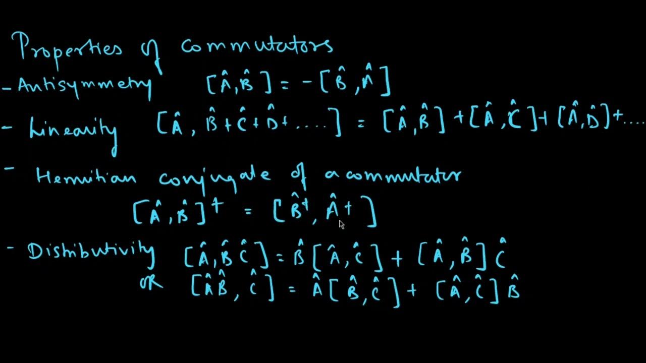 Commutator Algebra | Quantum Mechanics | Zettili | - YouTube