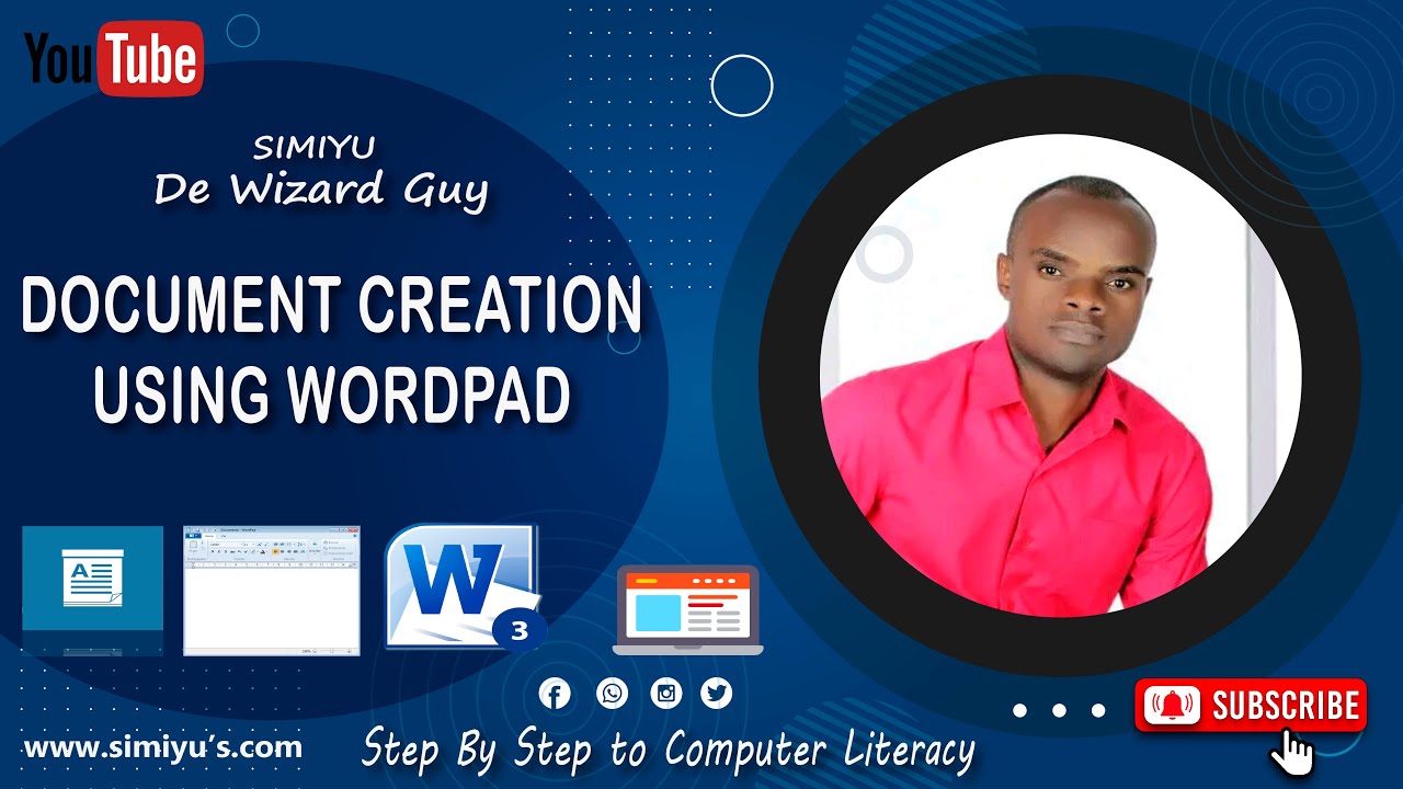 How to create a document with WordPad /document creation. - YouTube