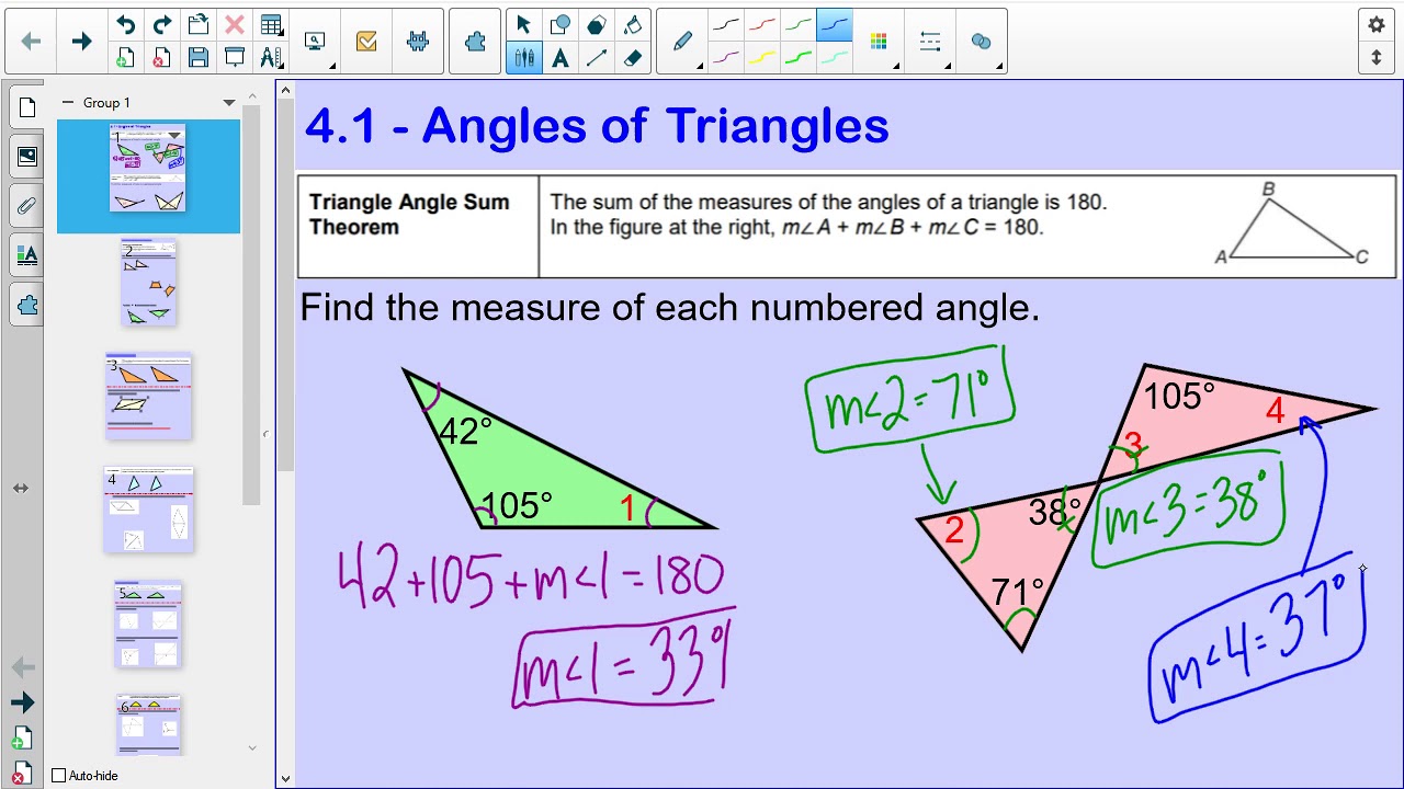 4.1 - Angles of Triangles - YouTube