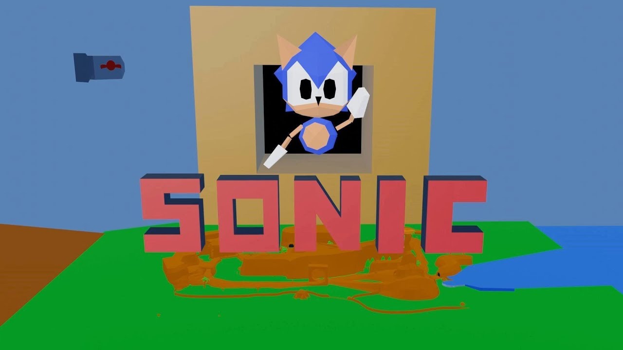 Sonic The Polygon Motion Picture, 3D polygon animation, part 1 - YouTube