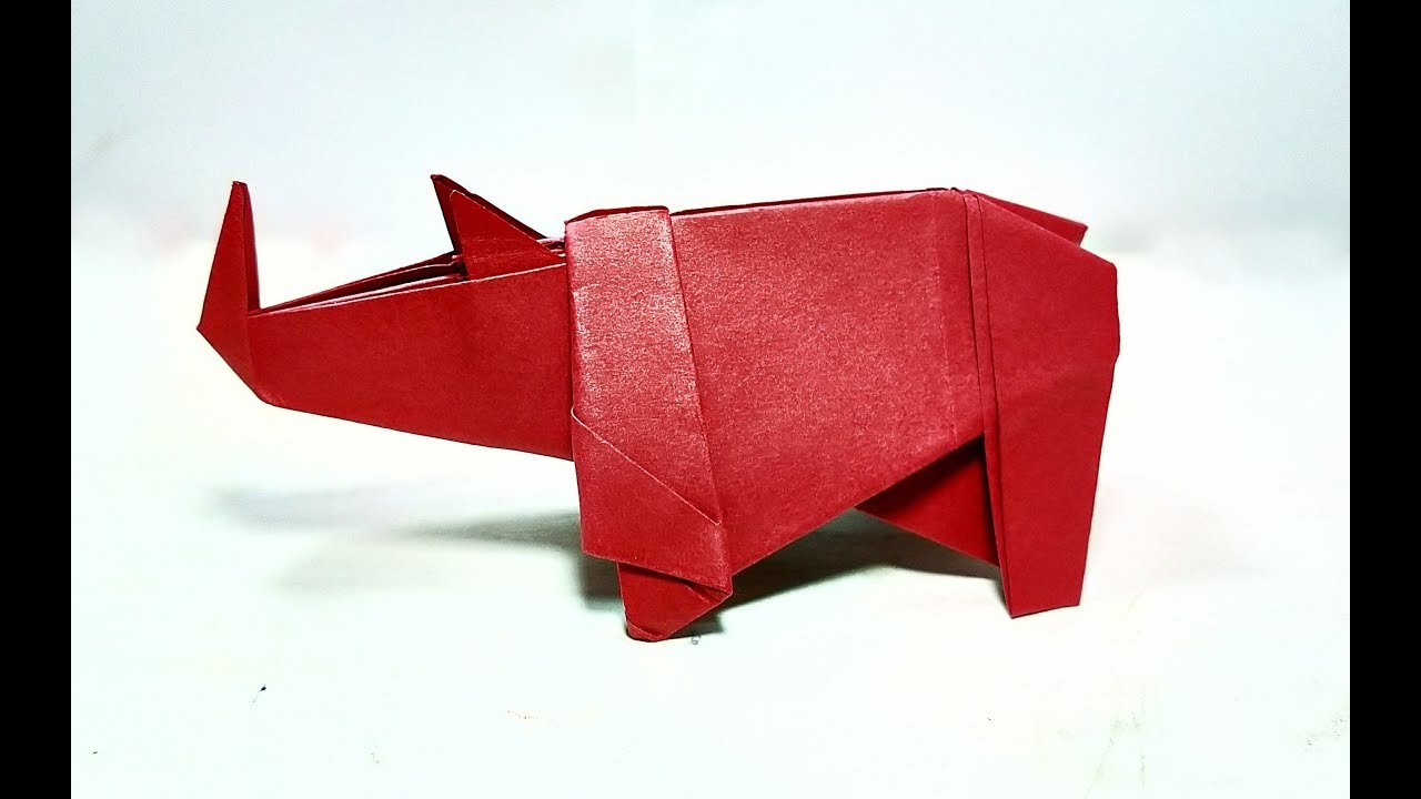 PAPER RHINO || ORIGAMI RHINO || PAPER RHINOCEROS || DIY - YouTube