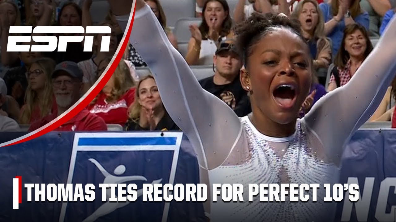Trinity Thomas ties NCAA perfect 10 record | ESPN Gymnastics - YouTube