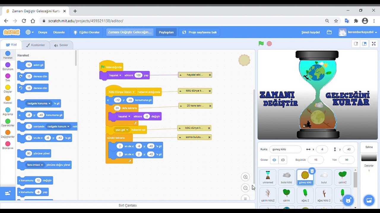 Scratch Cup Yarışması için Scratch Projesi - Zamanı Değiştir Geleceğini ...