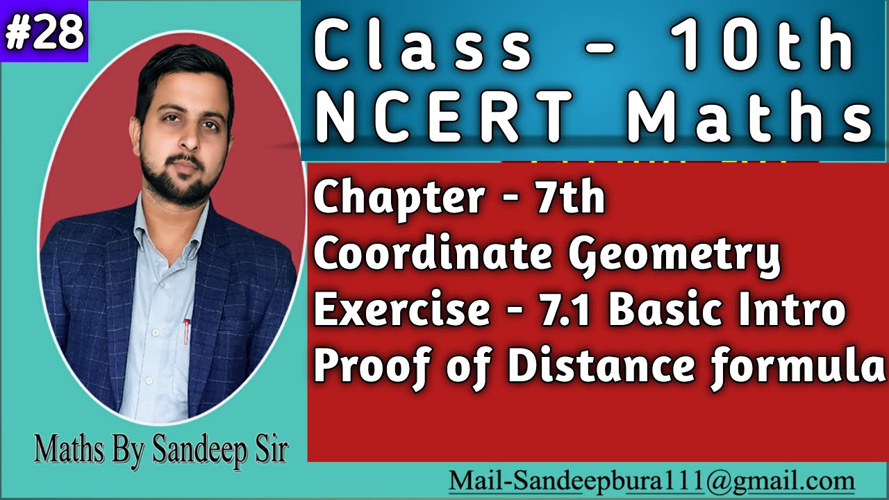 L-28 || Ex. - 7.1 Intro || Chapter 7th Coordinate Geometry || Proof of ...