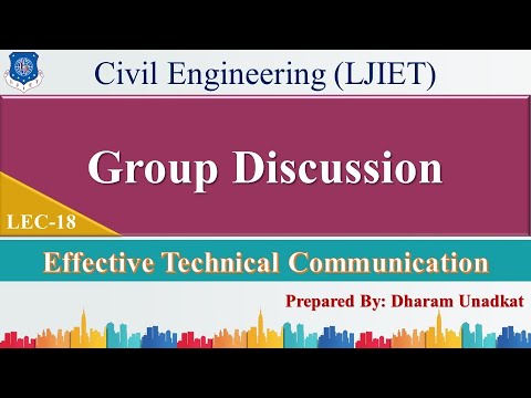 Lecture 18_Group Discussion | Effective Technical Communication | Civil ...