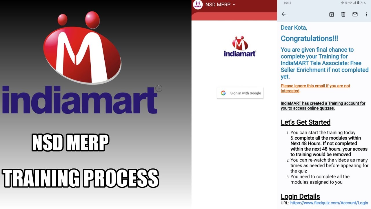 India Mart Training Google Meet Process in NSD MERP | India Tele ...