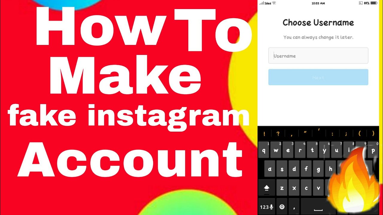 how to make fake instagram//account easily//easy method for creat fake ...