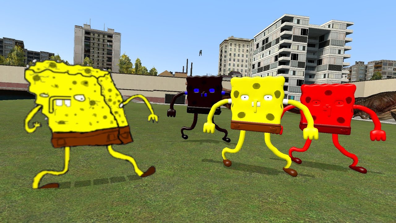 2D Spongebob vs 3D Spongebob Memes in Garry's Mod! (SANIC CLONES MEMES ...