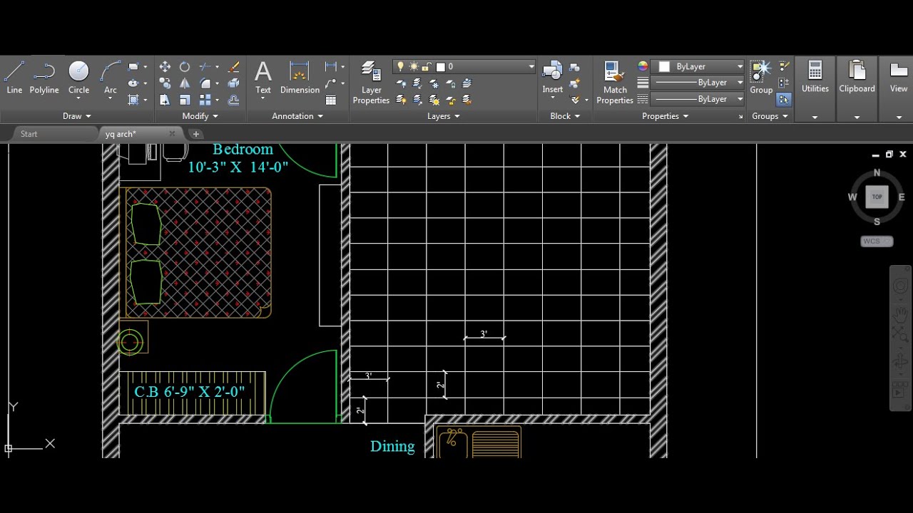 How to Use Hatching for Rectangular Floor Tiles in AutoCAD - Perfect ...