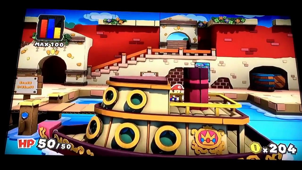 Paper Mario Color Splash (2) - Painting Port Prisma - YouTube