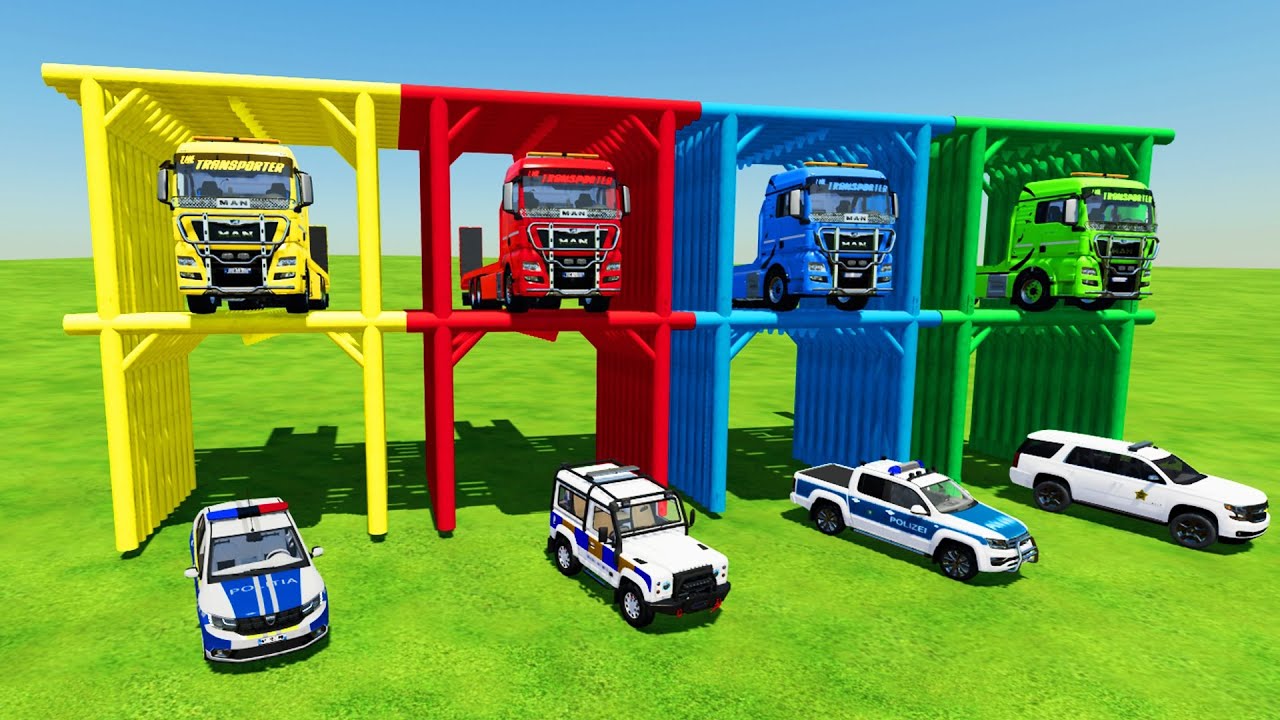 AMBULANCE EMERGENCY VEHICLES & ALL POLICE CARS TRANSPORTING WITH MAN ...