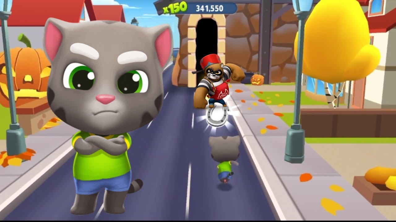 Talking Tom Gold Run - Talking Tom Racoon Fight - Tom Run Ending - 2x ...