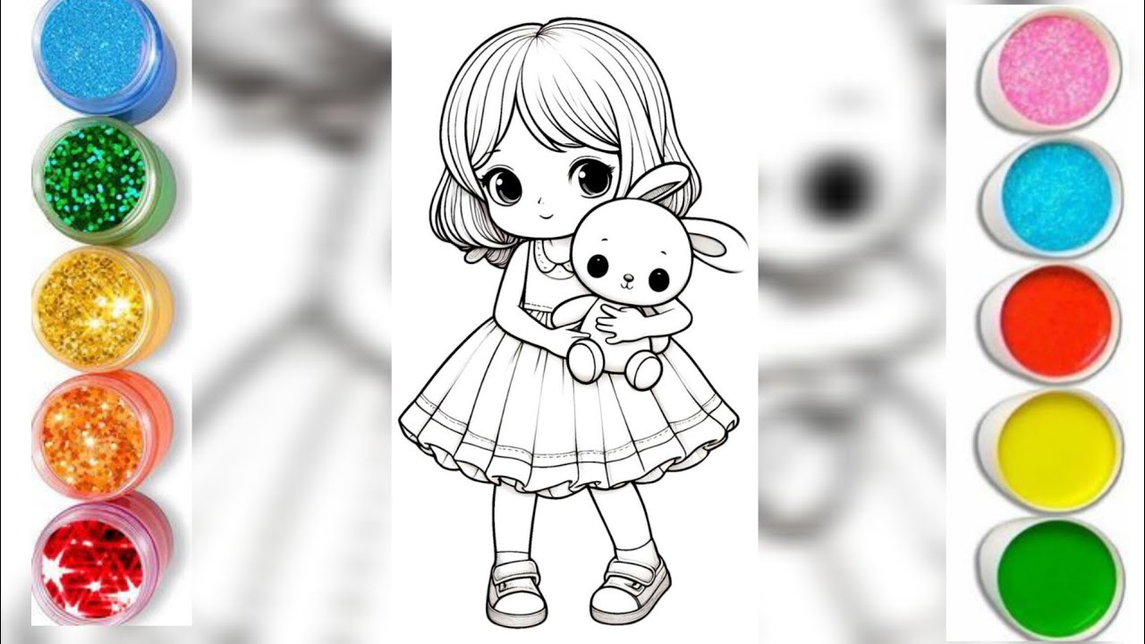 draw a beautiful little girl cartoon for kids 👸 || Easy drawing ...