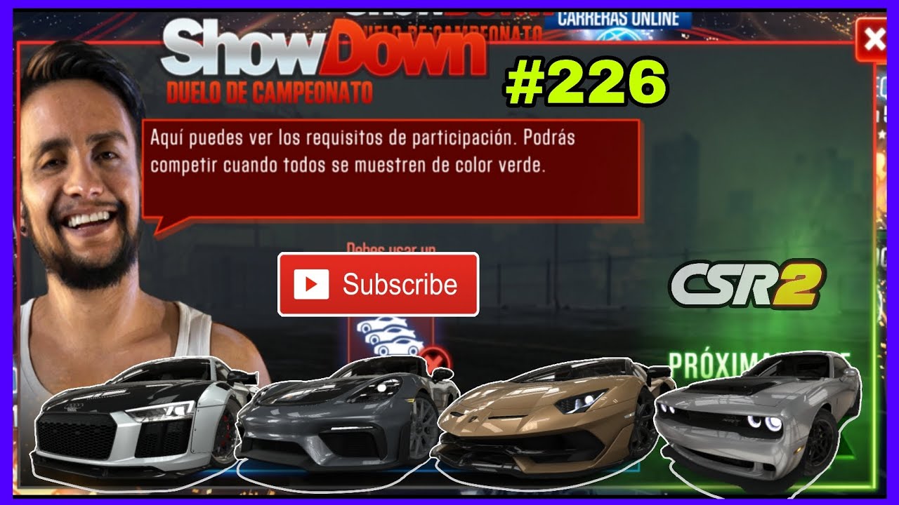 CSR2' SHOWDOWN SEASON #226 LIST CARS - YouTube