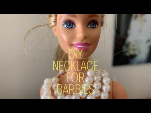 DIY barbies pearls necklace - YouTube
