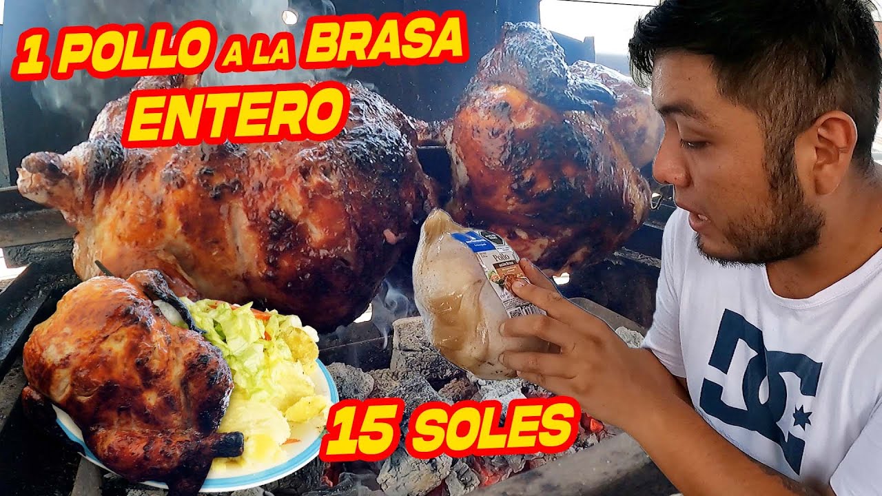 1 POLLO a la BRASA ENTERO a 15 SOLES | DELÍCIOSO Y SÚPER BARATO 😋🍗 ...