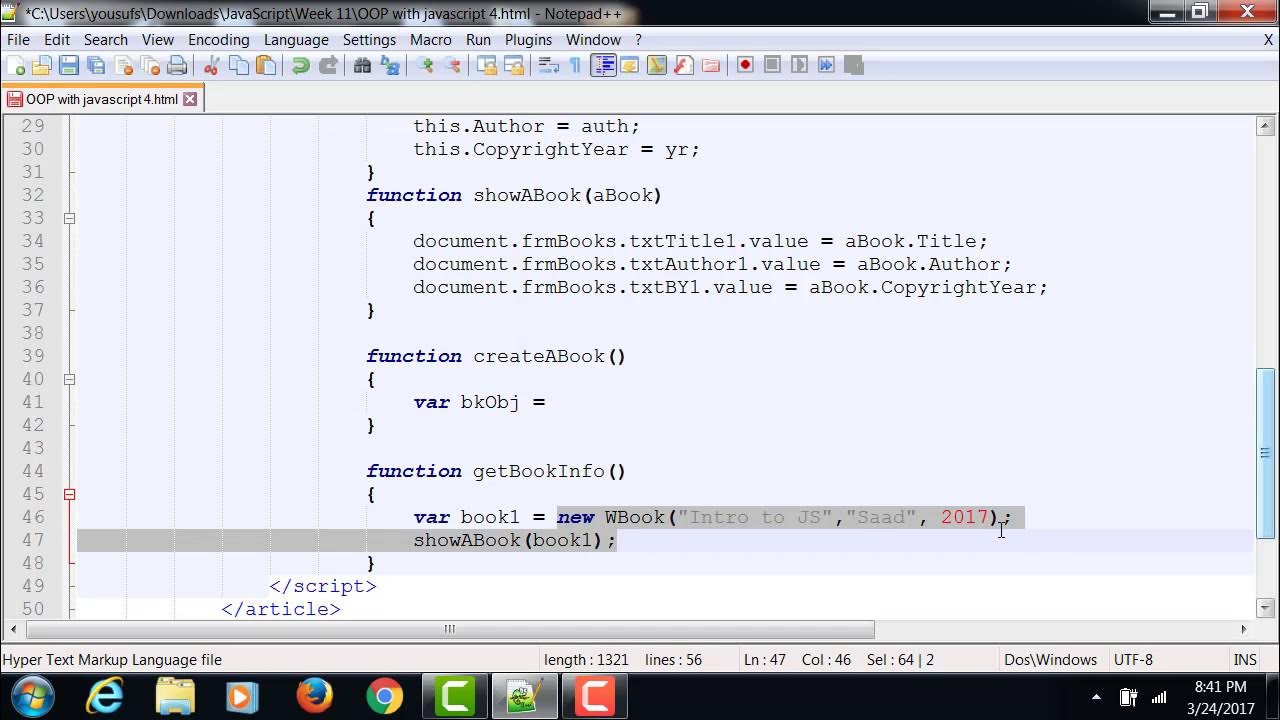 JavaScript - OOP - Returning an Object from a function - YouTube
