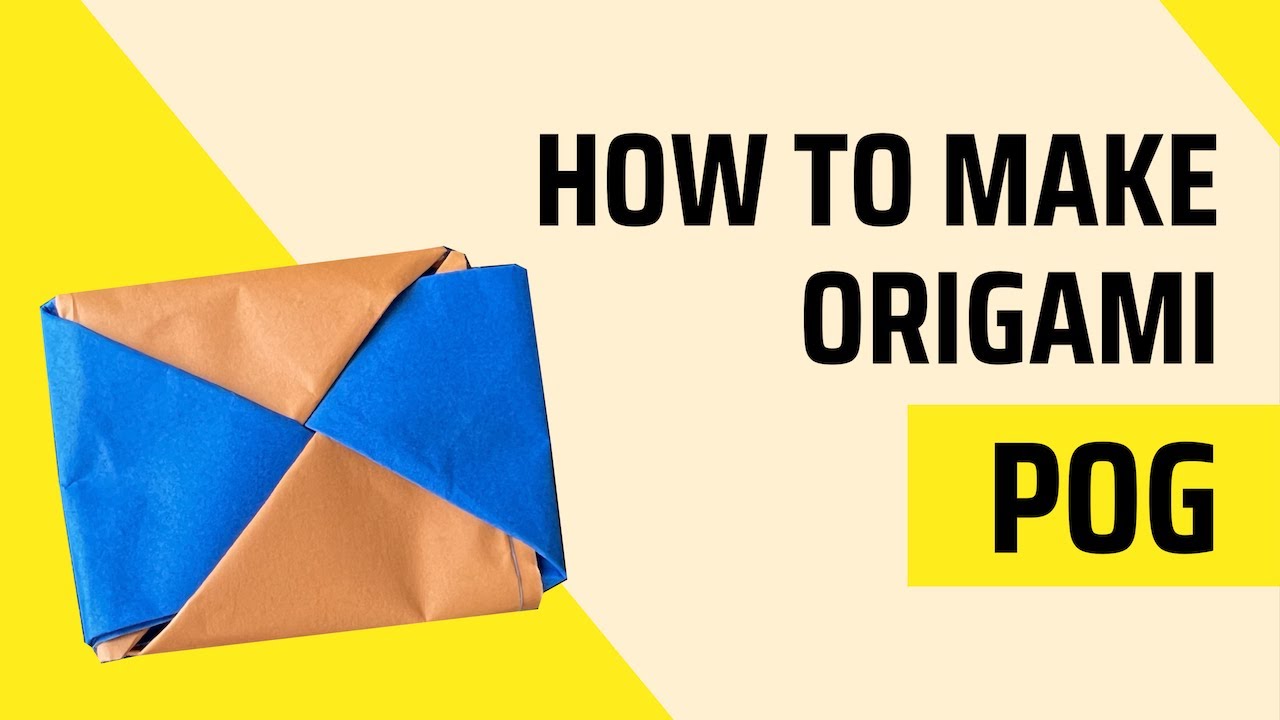 Origami Pog - A Challenge (Easy Origami for Kids) - YouTube