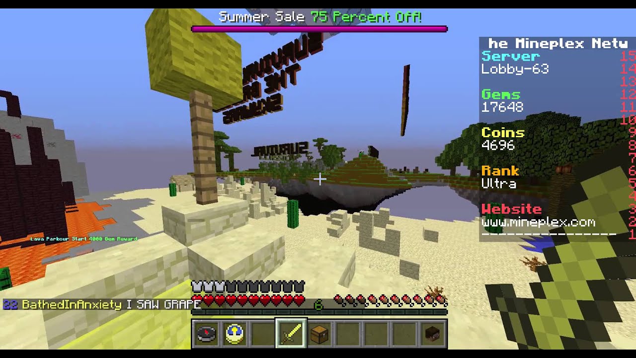 Minecraft - Mineplex - Hub KOTH - Hacker - JaredThePumpkin - YouTube