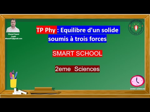TP Phy: Equilibre d'un solide soumis a trois forces. SMART SCHOOL. Physique 2 Eme Sciences ...