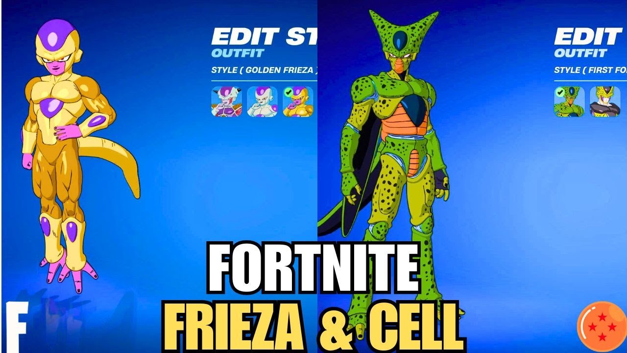 BRAND NEW FRIEZA & CELL FORTNITE SKINS! - Major Leak - YouTube