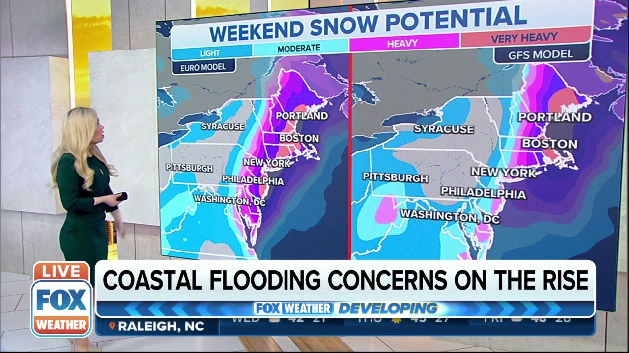 Weekend Nor'easter To Bring Heavy Snow, Strong Winds, Coastal Flooding - YouTube