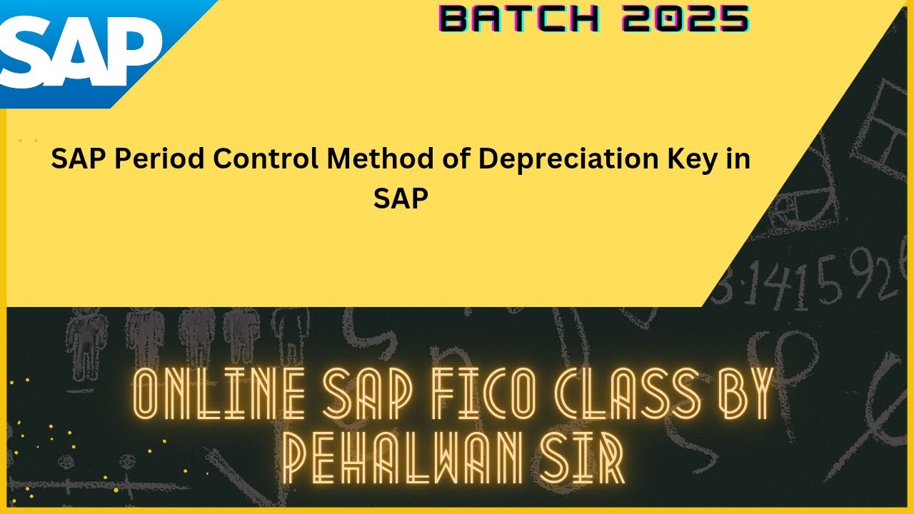 SAP Period Control Method of Depreciation Key in SAP #pehalwan sir sap ...