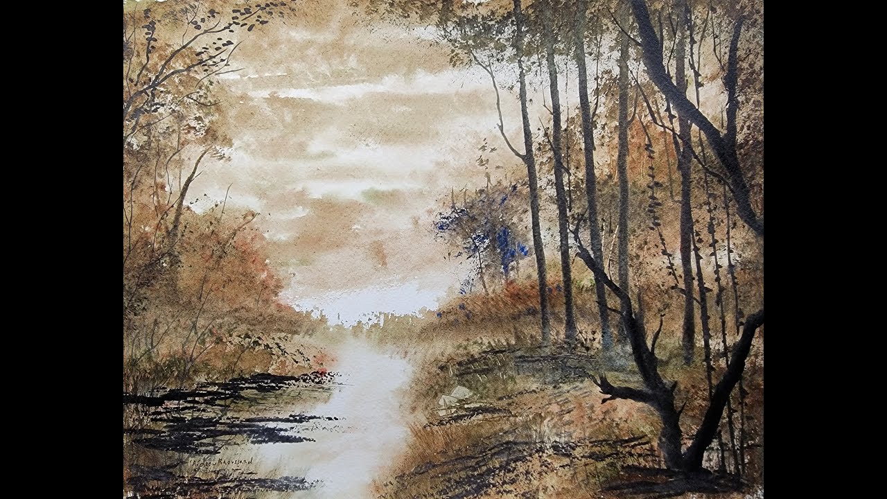 409) Beginner Watercolor Techniques: Tonalism / Tonalist Fast and Loose ...