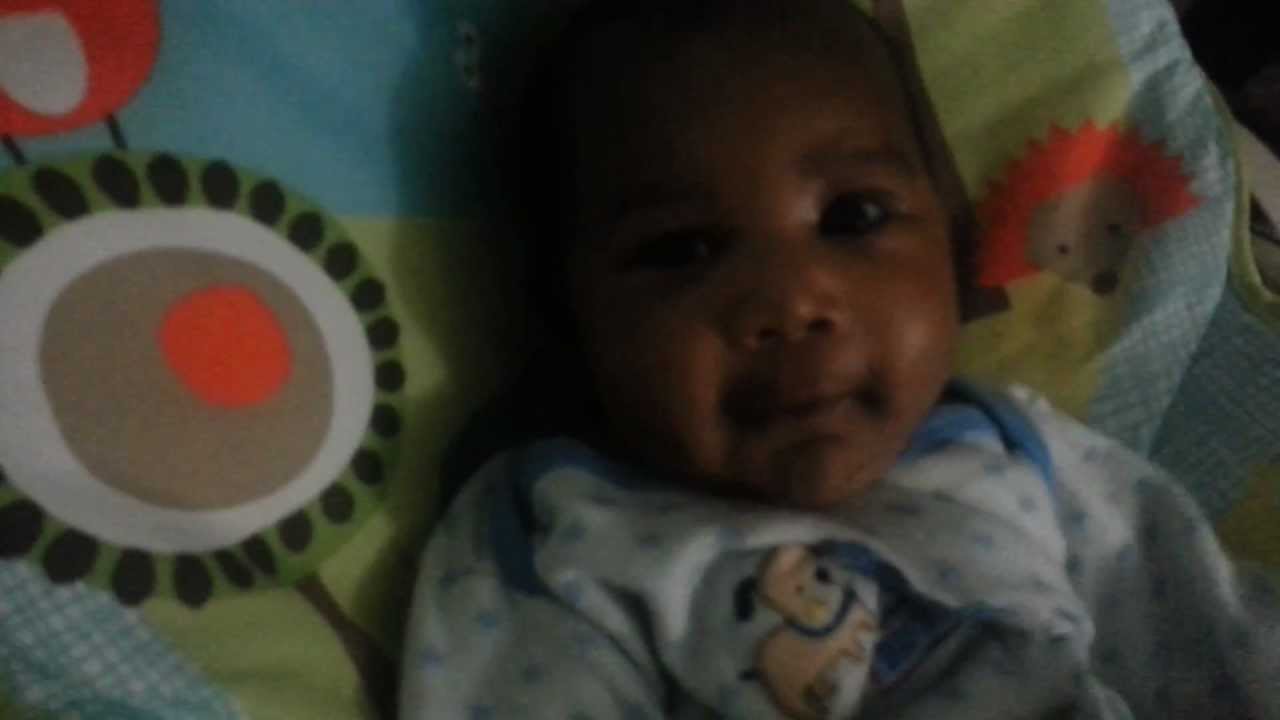 Baby Rylan smiling and cooing - Age 2 months 2 weeks old - YouTube