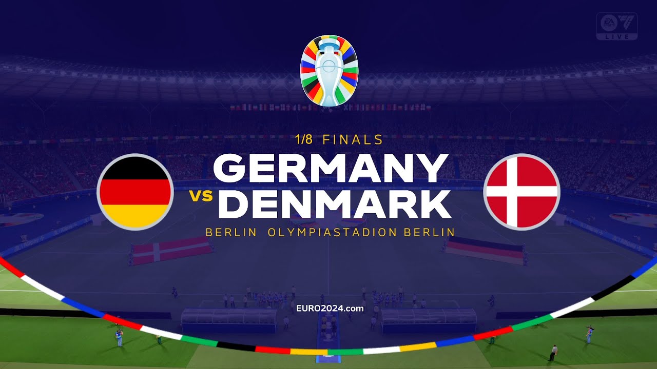 GERMANY vs DENMARK | 1/8 finals of the European Championship - YouTube