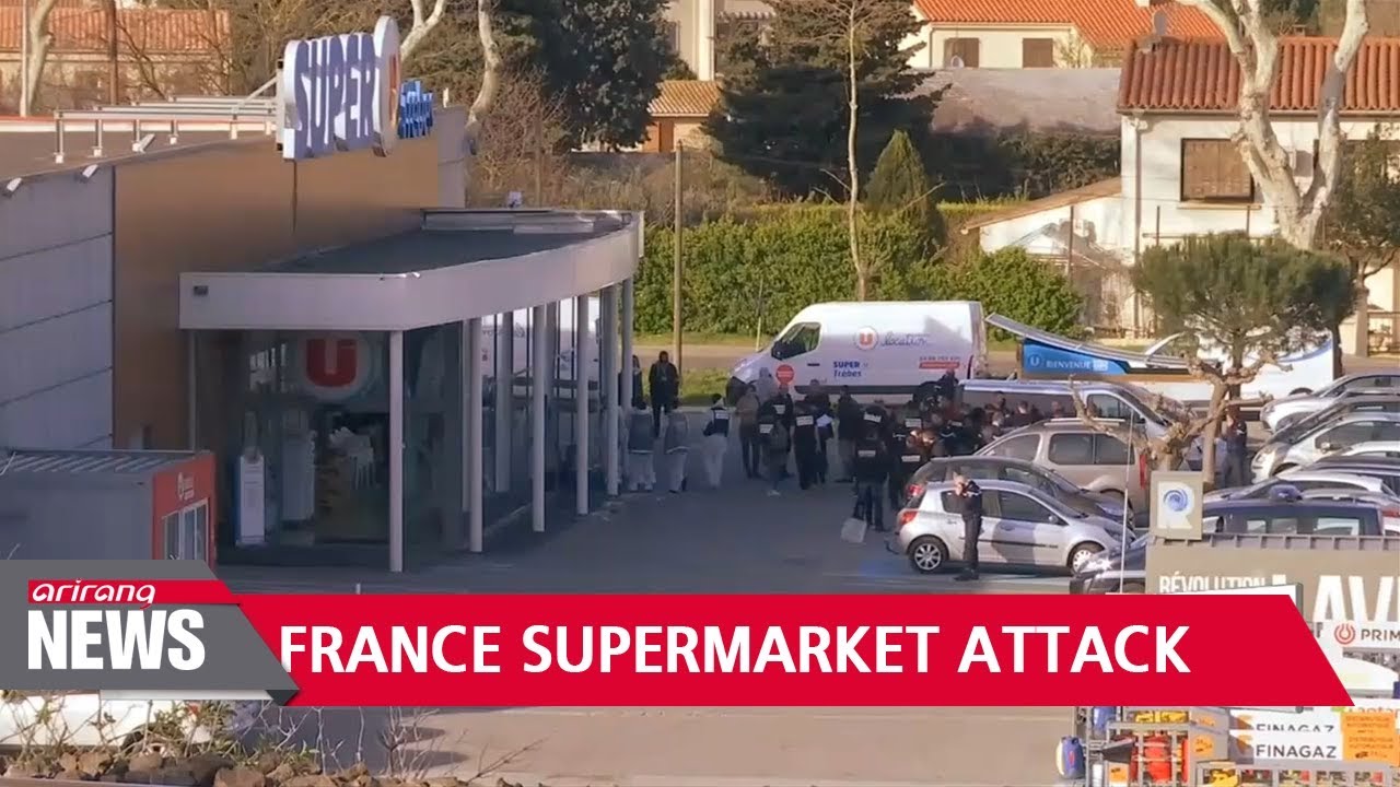 More weapons found at site of deadly supermarket attack in France - YouTube