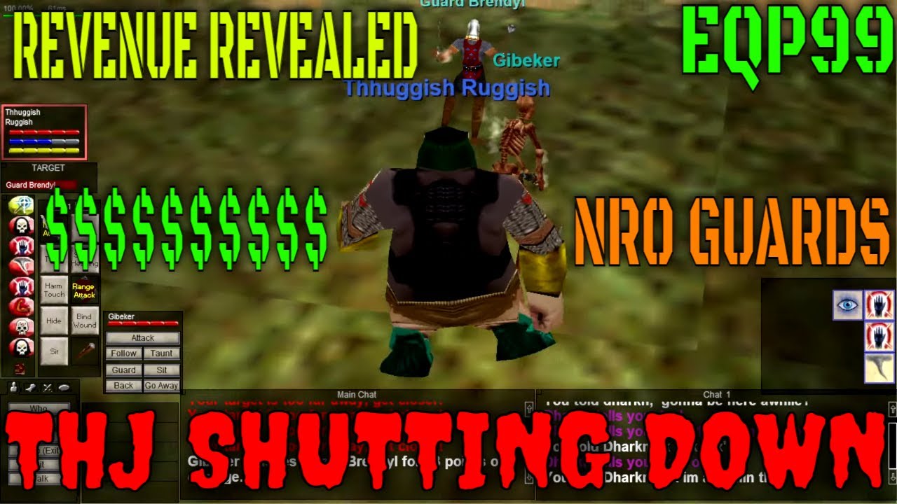 EverQuest P99 THJ ORDERED to SHUT DOWN revenue revealed NRO Guards LVL ...