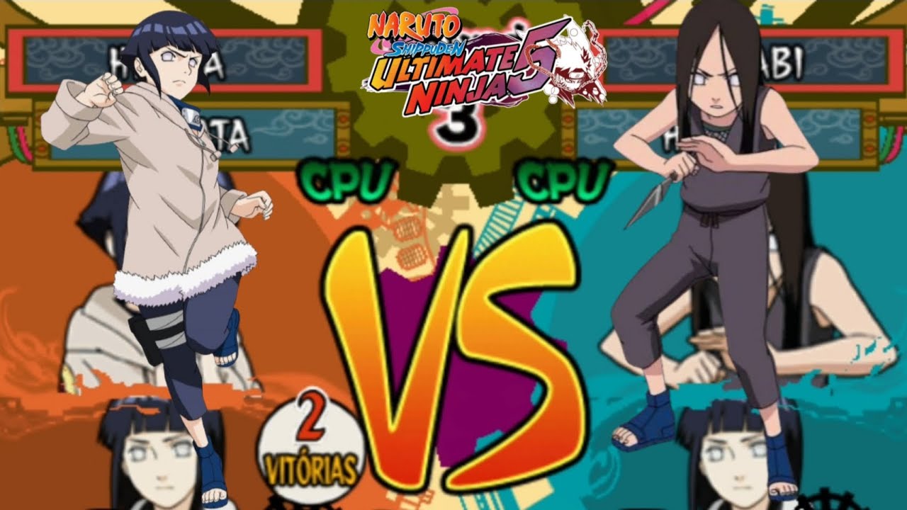HINATA VS HANABI ULTIMATE NINJA 5 COMBATE CLÁSSICO CPU VS CPU - YouTube