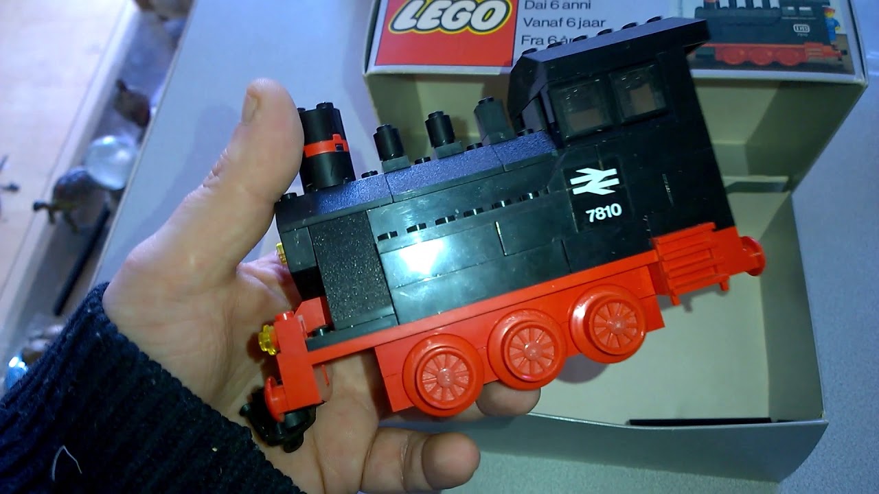 vintage locomotive without motor 1980's lego train 7810 unboxing review ...