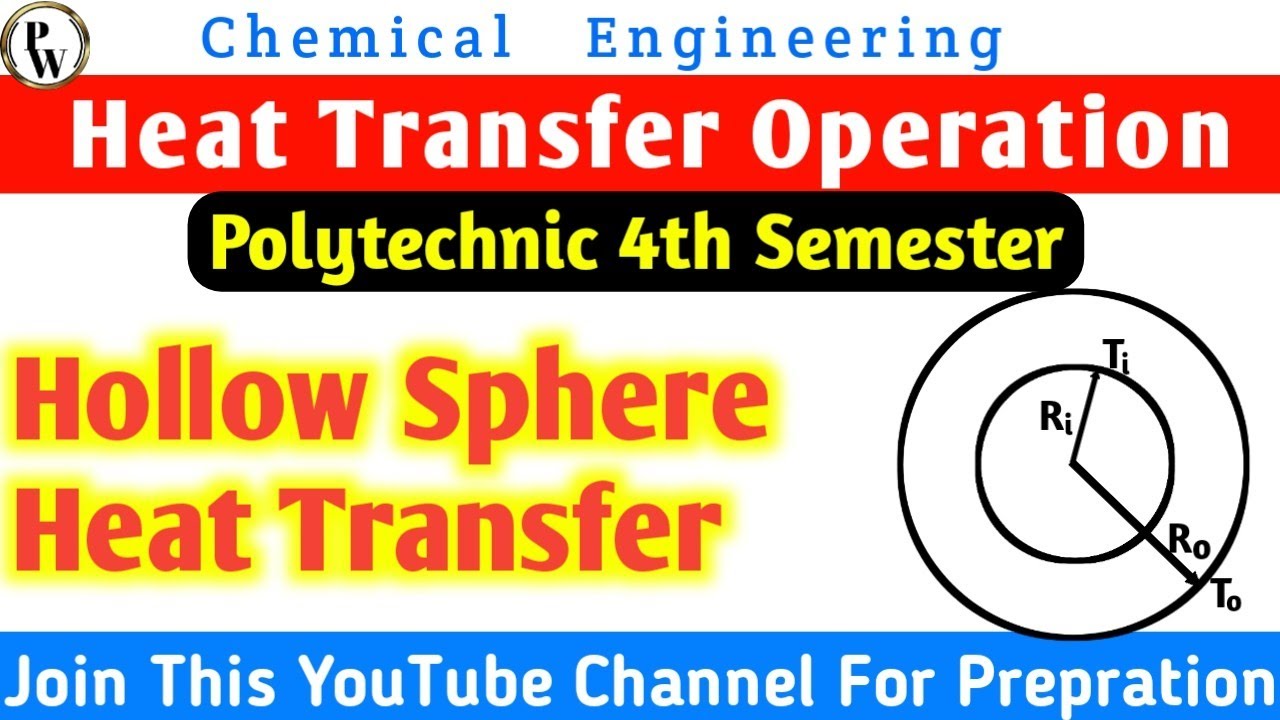 #Hollow Sphere Heat Transfer #conduction |Lecture 6 #HTO chemical ...