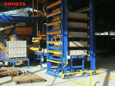 Block making machine ROMETA 2030-50 - YouTube