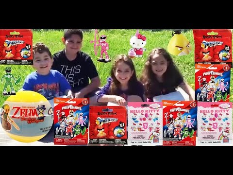 Zelda Link Surprise Egg! Angry Bird MASH EM'S, Hello Kitty, and Power ...