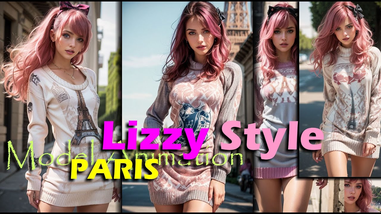 Fashion Model Animation LIZZY STYLE 🌹 02 PARIS - Show & Animated Models ...