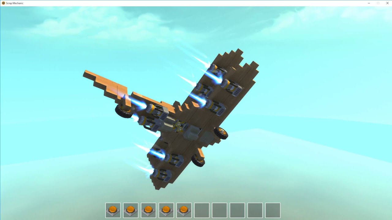 Scrap mechanic (almost stable) stunt plane - YouTube