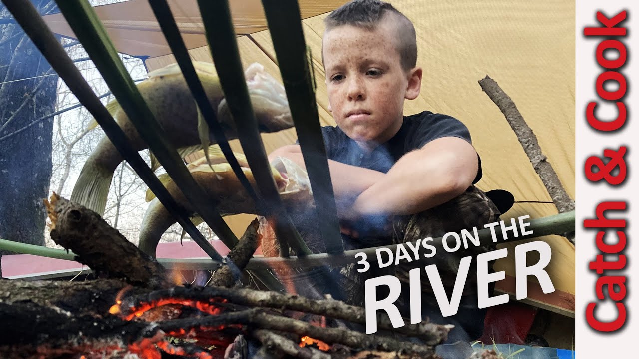 3 Days on the River - Camping, Canoeing, Fishing & Cooking - YouTube