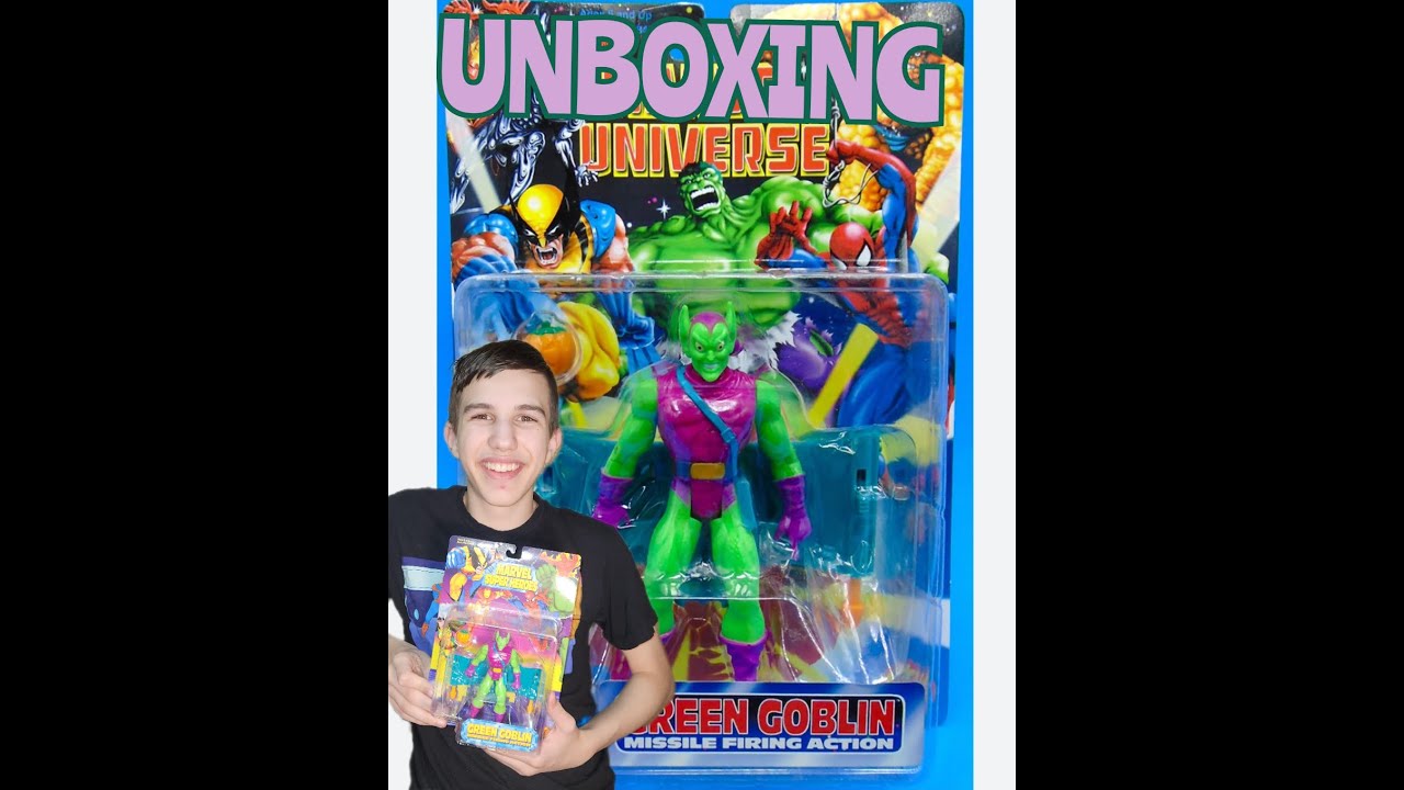 RETRO CLASSIC MARVEL UNIVERSE TOY BIZ GREEN GOBLIN FIGURE UNBOXING X ...