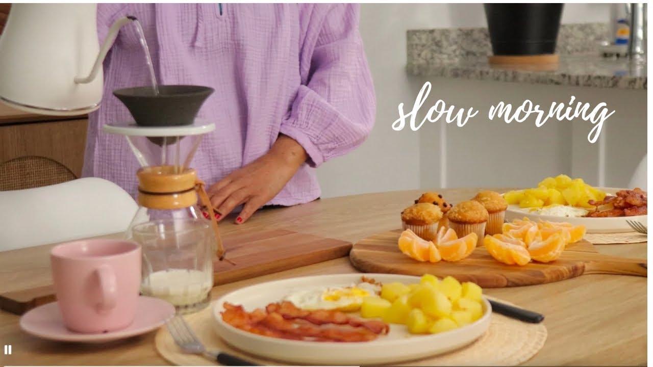 Slow living| A slow and relaxing morning routine| Easy breakfast recipe ...