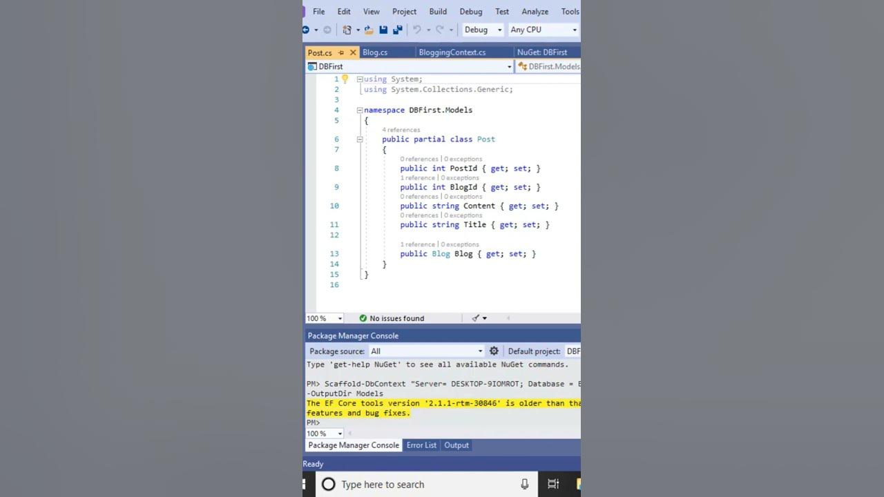 ️ Entity Framework Core Database First Crud Operations In Asp Core Application Youtube