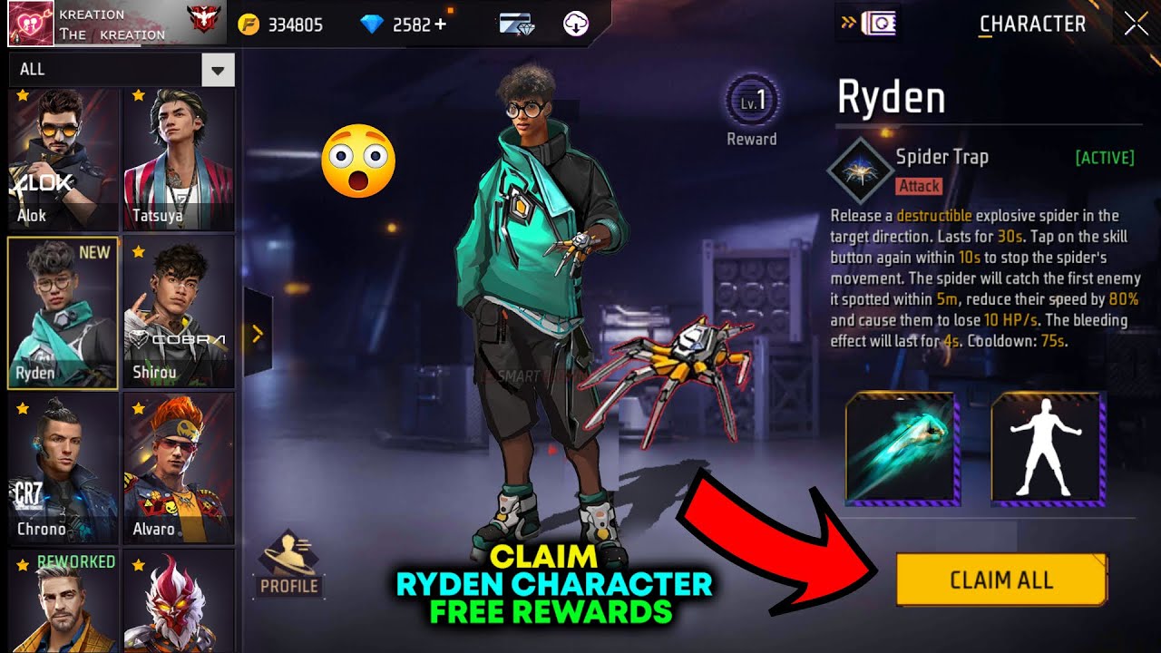 CLAIM RYDEN CHARACTER FREE REWARDS 🔥 RYDEN CHARACTER ABILITY TEST ...