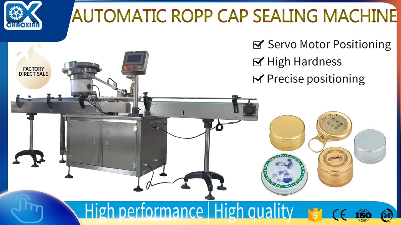 Automatic Capping Machines, Rotary ROPP Capper for Glass, PP, PE, PET ...